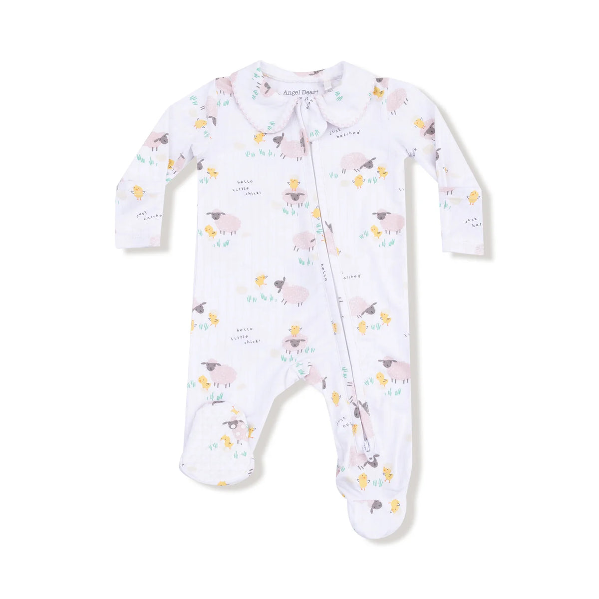 Peter Pan Zip Footie - Just Hatched Pink – Fox + Kit Children's Boutique
